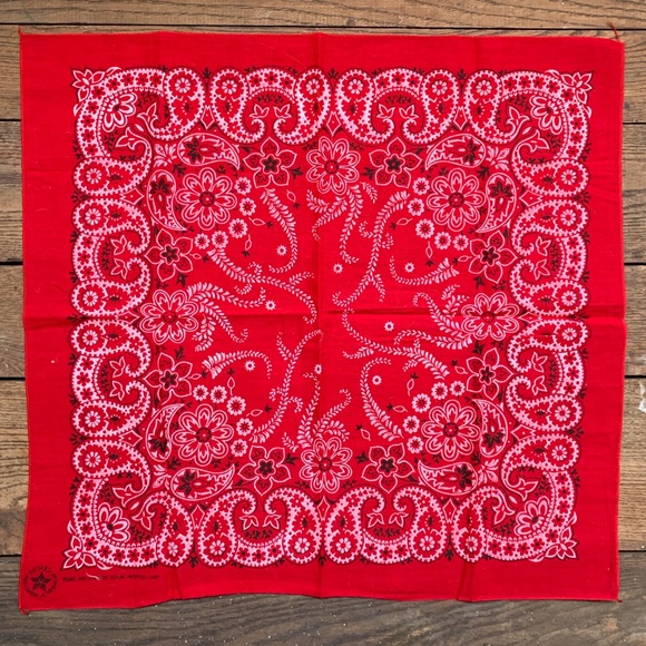 Vintage | Accessories | Vintage Intricate Floral Pattern Cotton Bandana ...